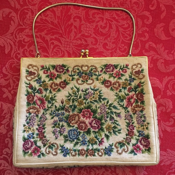 Bags | Vintage Petit Point Purse | Poshmark